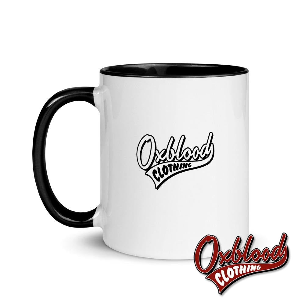 Mod Girl Mug Two-Tone Coffee Cup - Mod Target Bullseye Gift – Oxblood ...